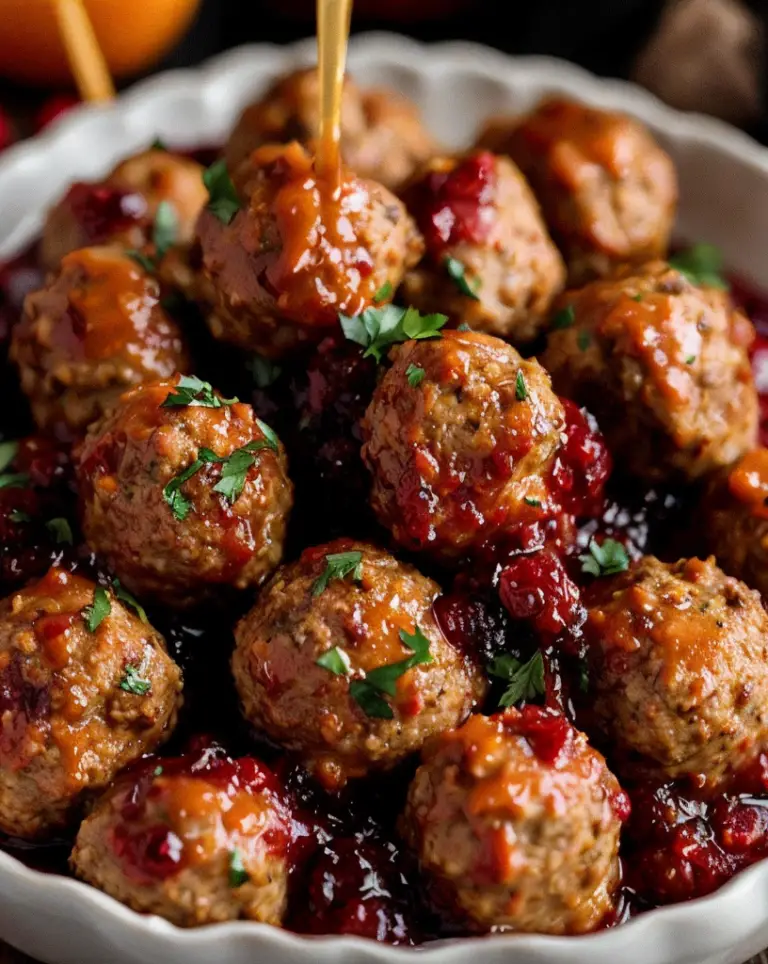 Delicious Holiday Meatballs with Tangy Cranberry and Orange Sauce ...