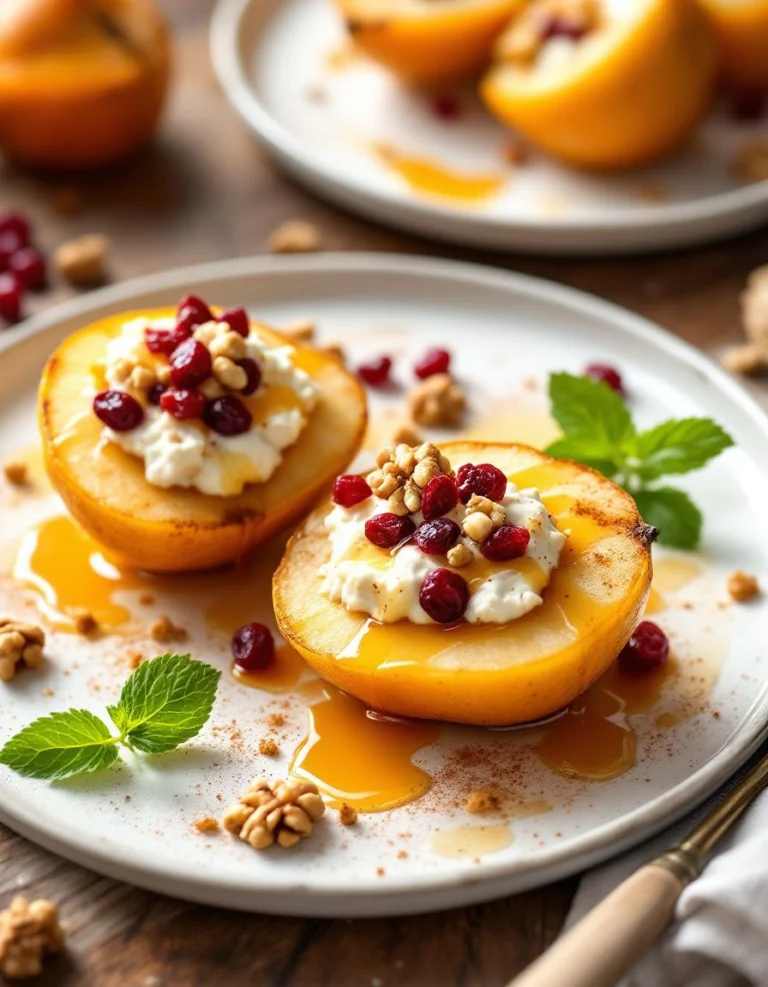 Easy Baked Pears with Goat Cheese, Honey, and Cranberries – receipster