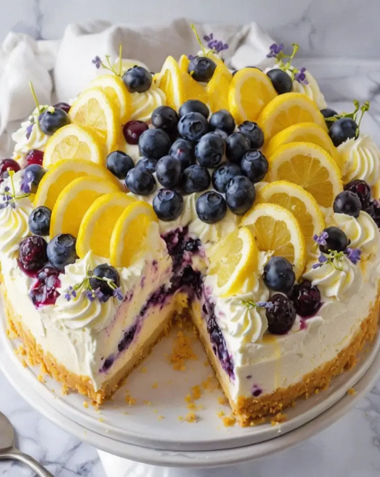 Ultimate Luscious Lemon Blueberry Cheesecake - No-Bake Family Favorite ...