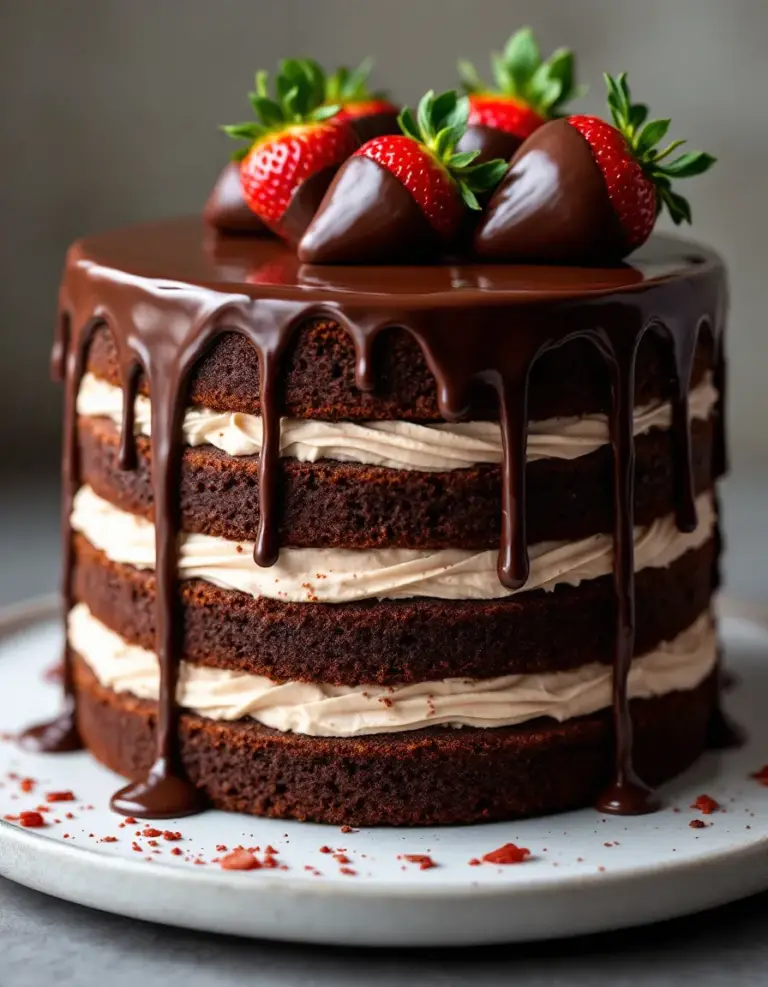 Ultimate Chocolate-Covered Strawberry Cake Recipe - receipster
