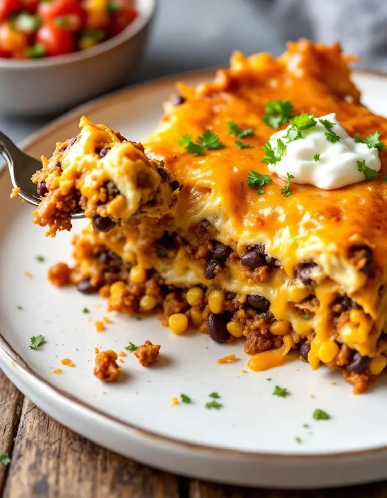 Easy Mexican Taco Lasagna with Layers of Cheese & Beef – receipster