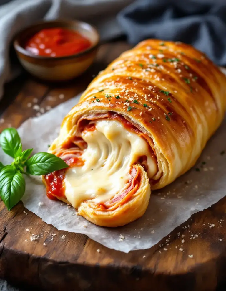 Easy Italian Stromboli with Ham, Cheese, and Pepperoni – receipster