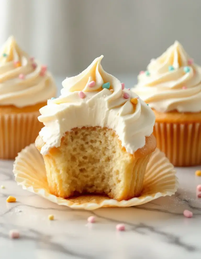 Perfect One Bowl Vanilla Cupcakes with Vanilla Buttercream – receipster