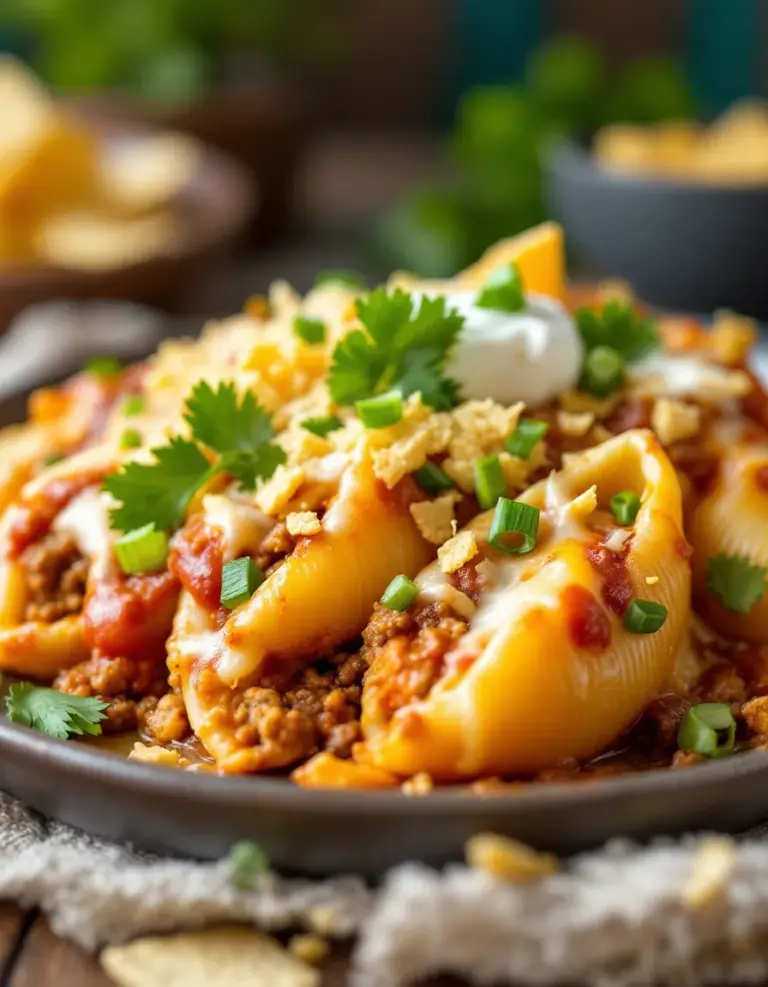 Easy Cheesy Taco Stuffed Pasta Shells - Quick Dinner Idea - receipster