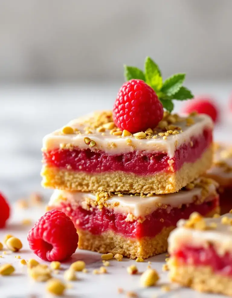 Easy Heavenly Raspberry Pistachio Bars Recipe – receipster