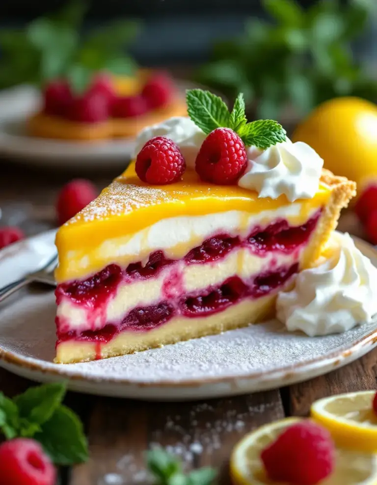 Best Lemon Raspberry Layered Pie – Easy Homemade Recipe – receipster