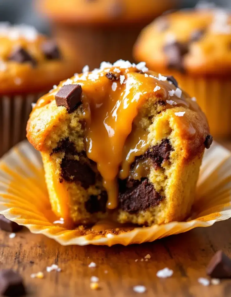 Easy Salted Caramel Chocolate Chunk Muffins Recipe – receipster