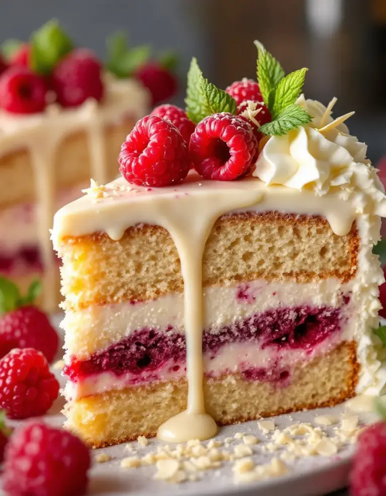 Ultimate White Chocolate Raspberry Cake Recipe - receipster