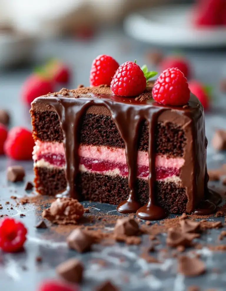 Ultimate Raspberry Chocolate Ganache Cake Recipe – receipster