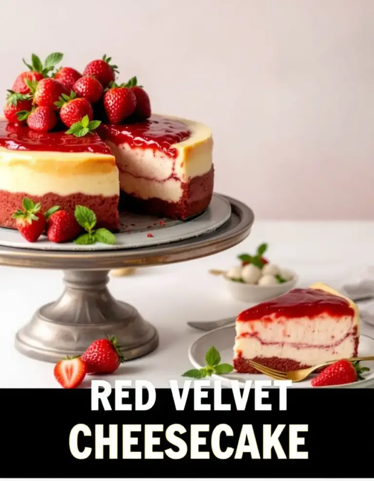 Ultimate Red Velvet Strawberry Cheesecake Recipe - receipster