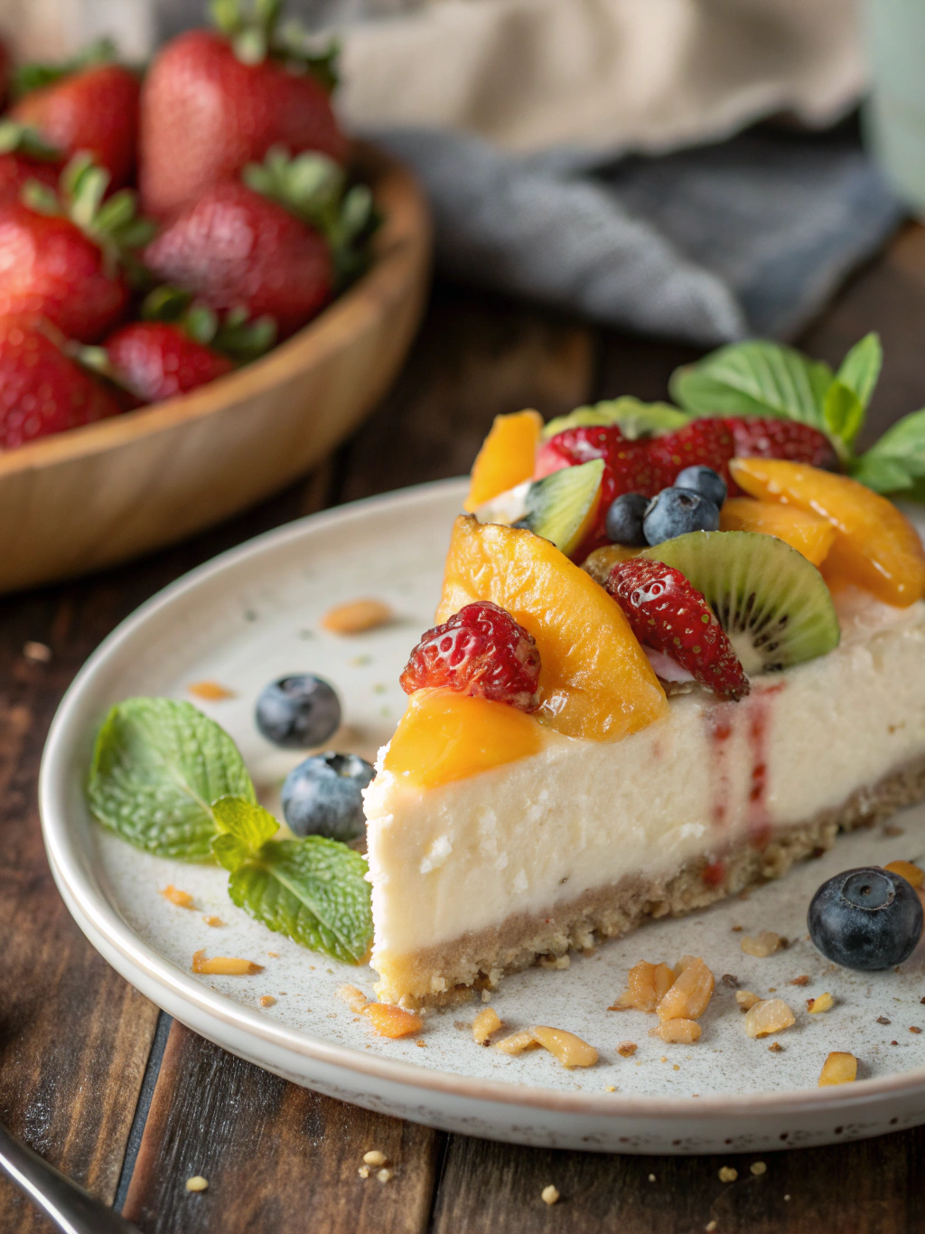 Best Fruit Salad Cheesecake - Easy Dessert Recipe - receipster